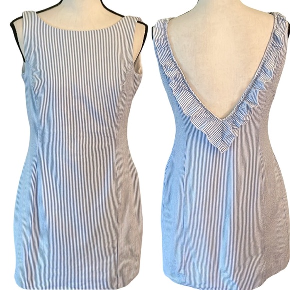 Southern Tide | Dresses | Southern Tides Seersucker Dress With Plunging ...